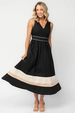 BALTIC BØRN Oxford Midi Dress - Black