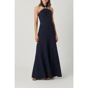 Shoshanna Midnight Stretch Crepe Scottie Dress - Navy