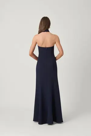 Shoshanna Midnight Stretch Crepe Scottie Dress