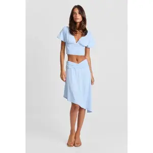 SASHA THERESE Winnie Midi Skirt - Blue