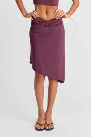 SASHA THERESE Winnie Midi Skirt - Wine