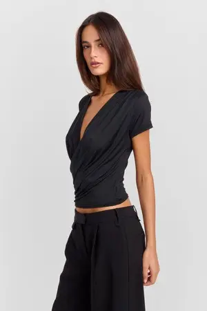 SASHA THERESE Brigitte Top - Black