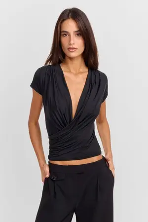 SASHA THERESE Brigitte Top - Black