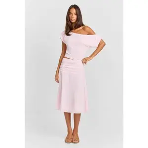 SASHA THERESE Margot Midi Skirt - Pink