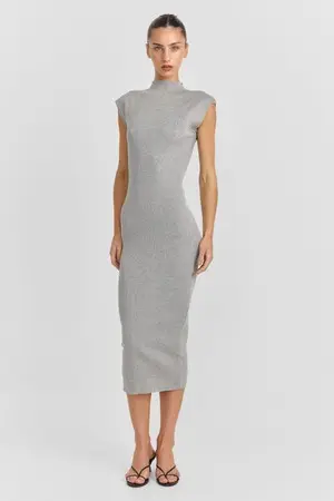 SASHA THERESE Suzette Midi Dress - Grey