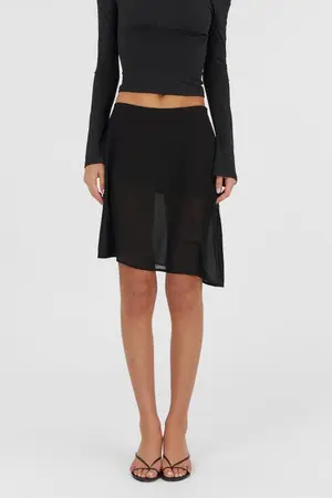 SASHA THERESE Bianca Midi Skirt - Black