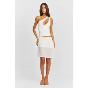 SASHA THERESE Bianca Midi Skirt - White
