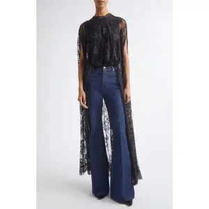 Zimmermann Valiant Lace Cape Top - Black