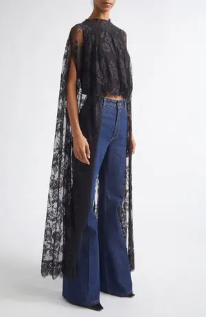 Zimmermann Valiant Lace Cape Top