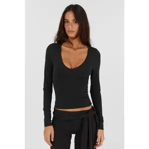 SASHA THERESE Eveline Top - Black
