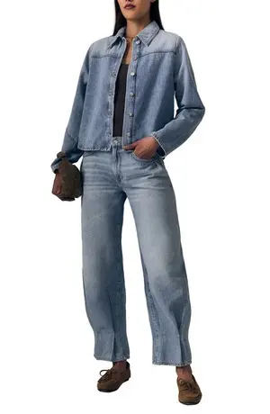 LE JEAN Delphine Pleated Tapered Leg Jeans