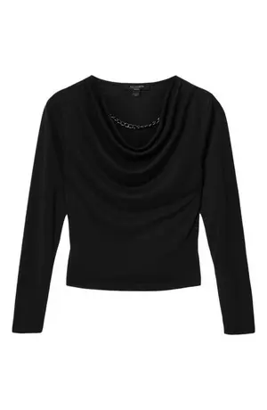 ALLSAINTS Hallie Long Sleeve Cowl Neck Top