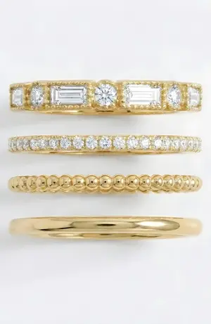 MINT & LILY Vintage Maximalist Ring Stack