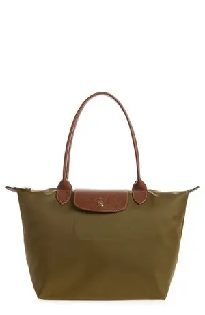 Longchamp Le Pliage Medium Shoulder Tote - Olive