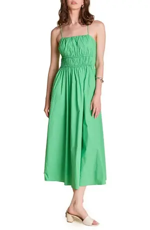 English Factory Smocked Sleeveless Maxi Dress - Green