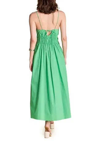 English Factory Smocked Sleeveless Maxi Dress