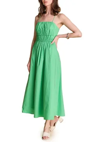English Factory Smocked Sleeveless Maxi Dress