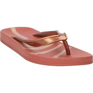 Ipanema Anatomica Linea Metallic Trim Flip Flops - Pink/copper/beige