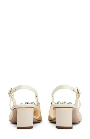 ROGER VIVIER Pietre Dure Slingback Block Heel Pumps