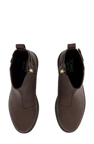 Toms Leather Chelsea Bootie - Dark Brown
