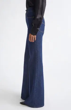 Zimmermann High Waist Slim Stretch Denim Flare Jeans