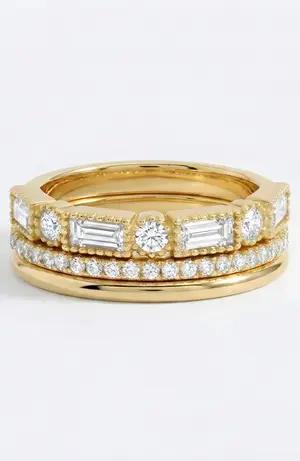 MINT & LILY Vintage Ring Stack - Gold