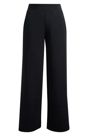 Spanx Pintuck High Waist Wide Leg Pants - Very Black