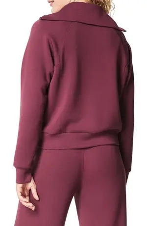 Spanx Airessentials Half Zip Sweatshirt - Ironstone
