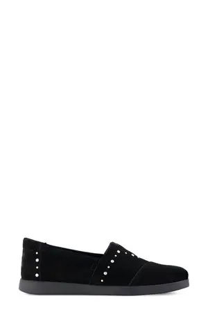 Toms Alpargata Plus Suede Slip-on Sneakers With Stud Embellishments