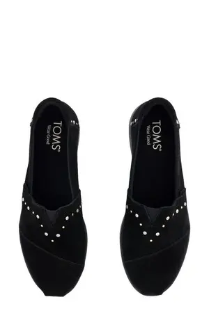 Toms Alpargata Plus Suede Slip-on Sneakers With Stud Embellishments