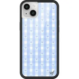 WILDFLOWER CASES Gingham Hearts | Iphone Case - Blue