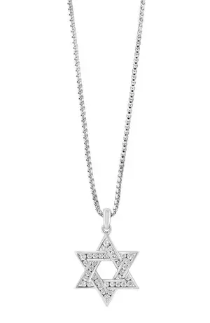 EFFY White Sapphire Star Of David Pendant Necklace - Sterling Silver