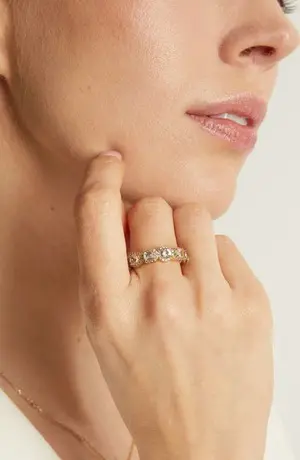 AURATE White Sapphire Edwardian Ring