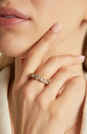 AURATE White Sapphire Edwardian Ring