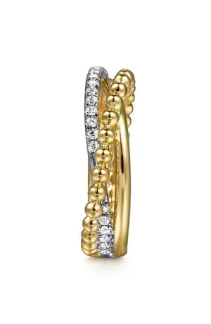 GABRIEL & CO. 14k Gold Diamond Band Ring