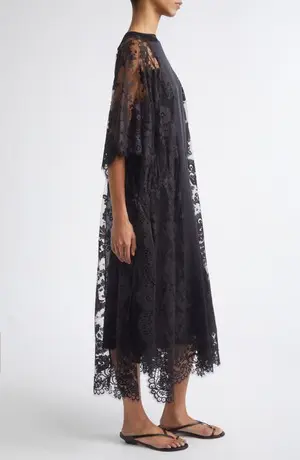 Zimmermann Valiant Silk & Lace Midi Dress