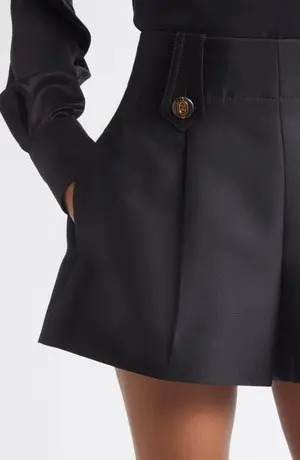 Zimmermann Valiant Tailored Wool & Silk Shorts