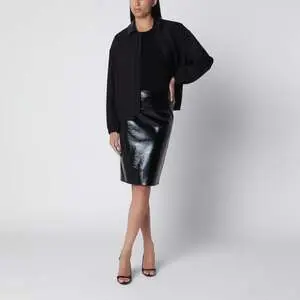 COURREGES Bomber Jacket In Cotton With Vinyl Collar