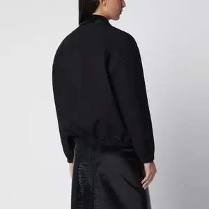 COURREGES Bomber Jacket In Cotton With Vinyl Collar