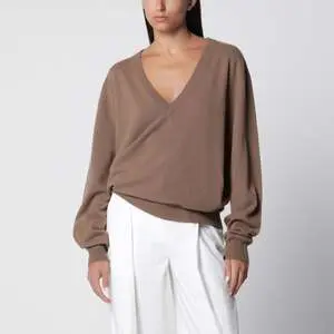Extreme Cashmere Ben Chai Cashmere V-neck Sweater - Beige