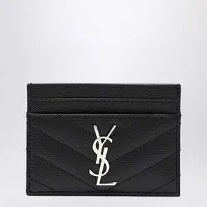 Saint Laurent Cassandre Card Holder Black Black