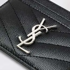 Saint Laurent Cassandre Card Holder - Black