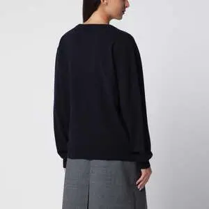 Extreme Cashmere Ben Navy Cashmere V-neck Sweater