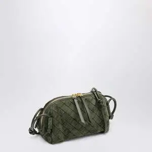 Bottega Veneta Concert Woven Leather Pouch - Green