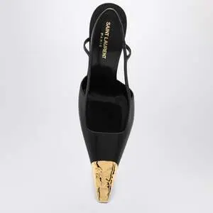 Saint Laurent Jeanne Slingback Pumps In Leather