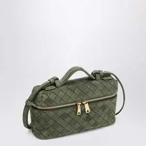 Bottega Veneta Bang Bang Vanity Case In Dark Suede