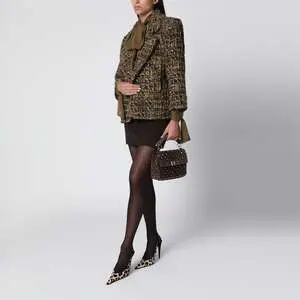 Valentino Garavani Rockstud Spike Medium Suede Shoulder Bag