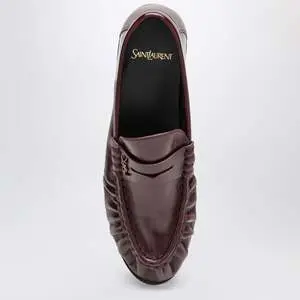 Saint Laurent Le Loafer Bordeaux Calfskin Loafers - Burgundy