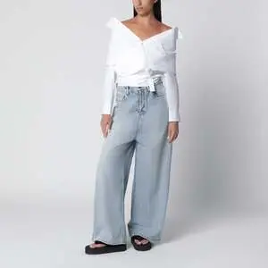 Balenciaga Wide-leg Light Cotton Jeans