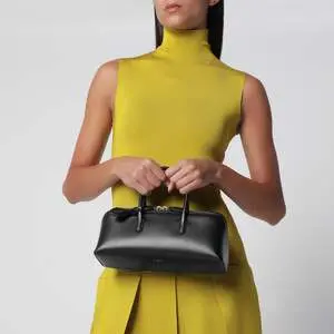 Alaïa Small Delta Bag In Box Calf Leather - Black